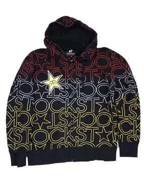 Shirts | Vintage Rockstar Energy Full Zip Hoodie Medium All Over Print ...